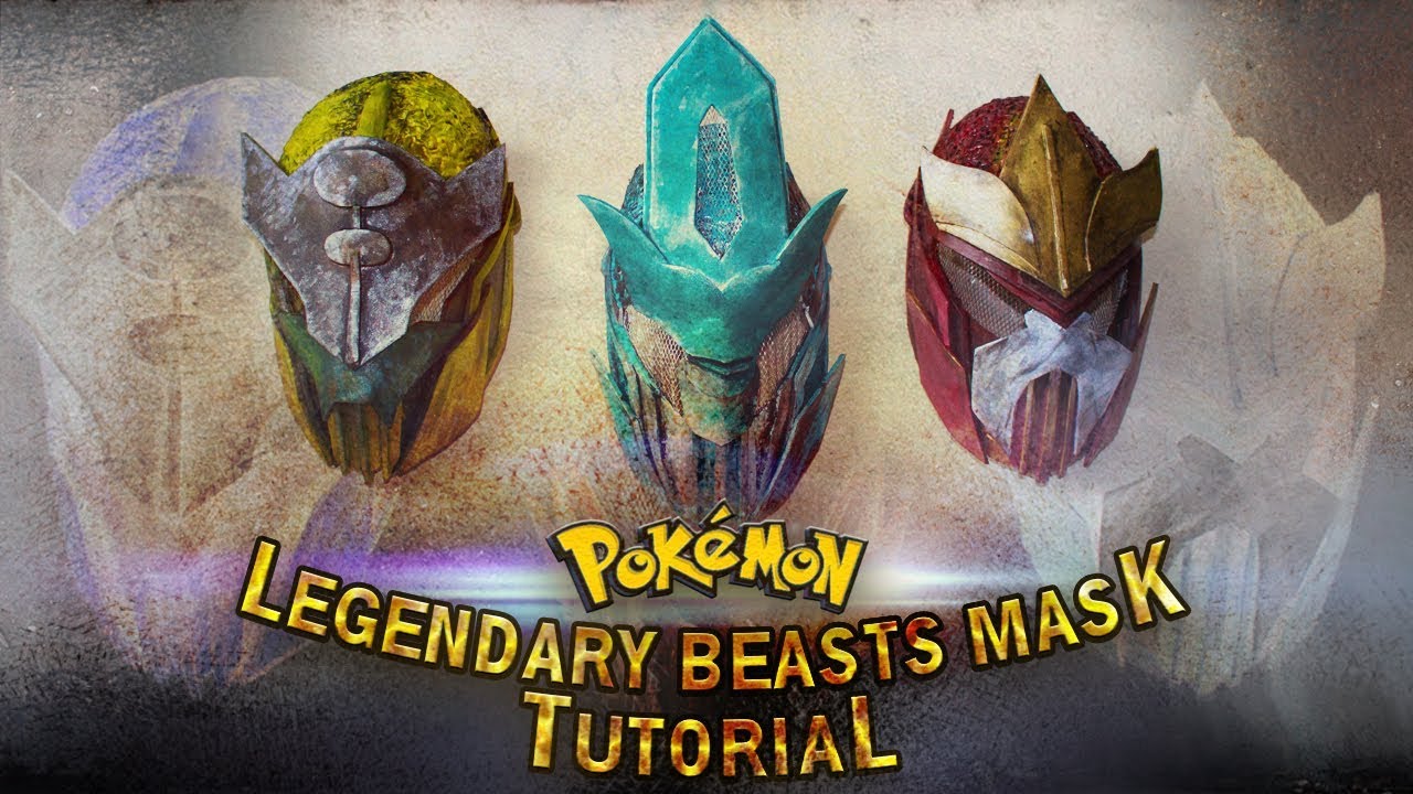 Pokémon Mask Tutorial Raikou Suicune Entei DIY - YouTube