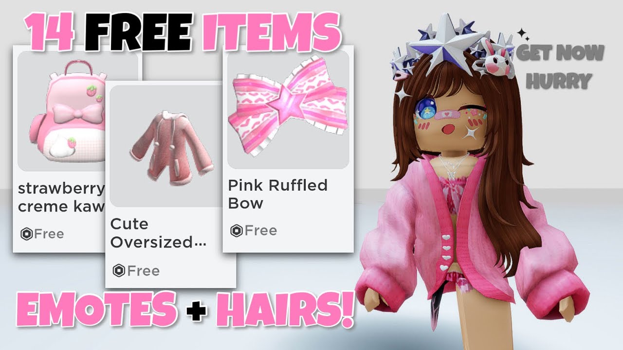 HURRY! GET ALL 14 NEW FREE CUTE ITEMS/EMOTES & HAIRS NOW!😱🤩 - YouTube