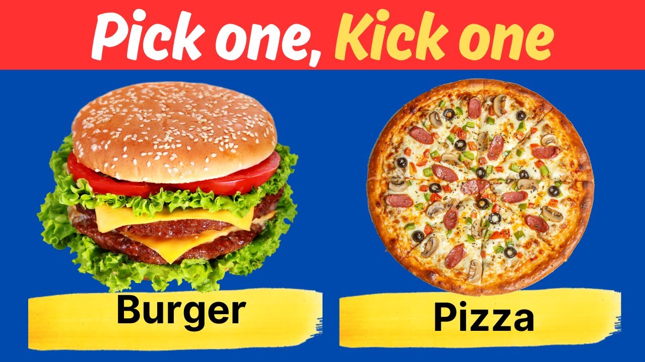 Pick One Kick One - Food Challenge 🍔🍟🍧 - YouTube