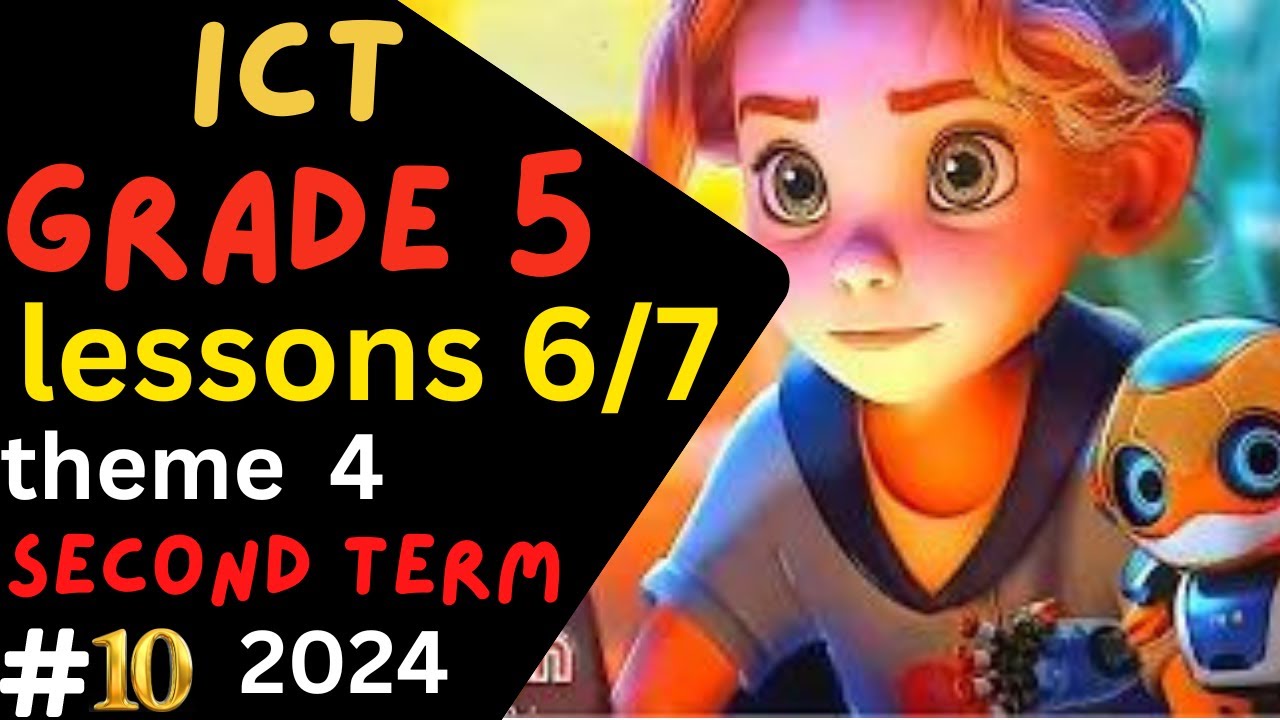 ict lesson 6/7 theme 4 g5 second term 2024 شرح المعاصر ict الترم الثانى - YouTube