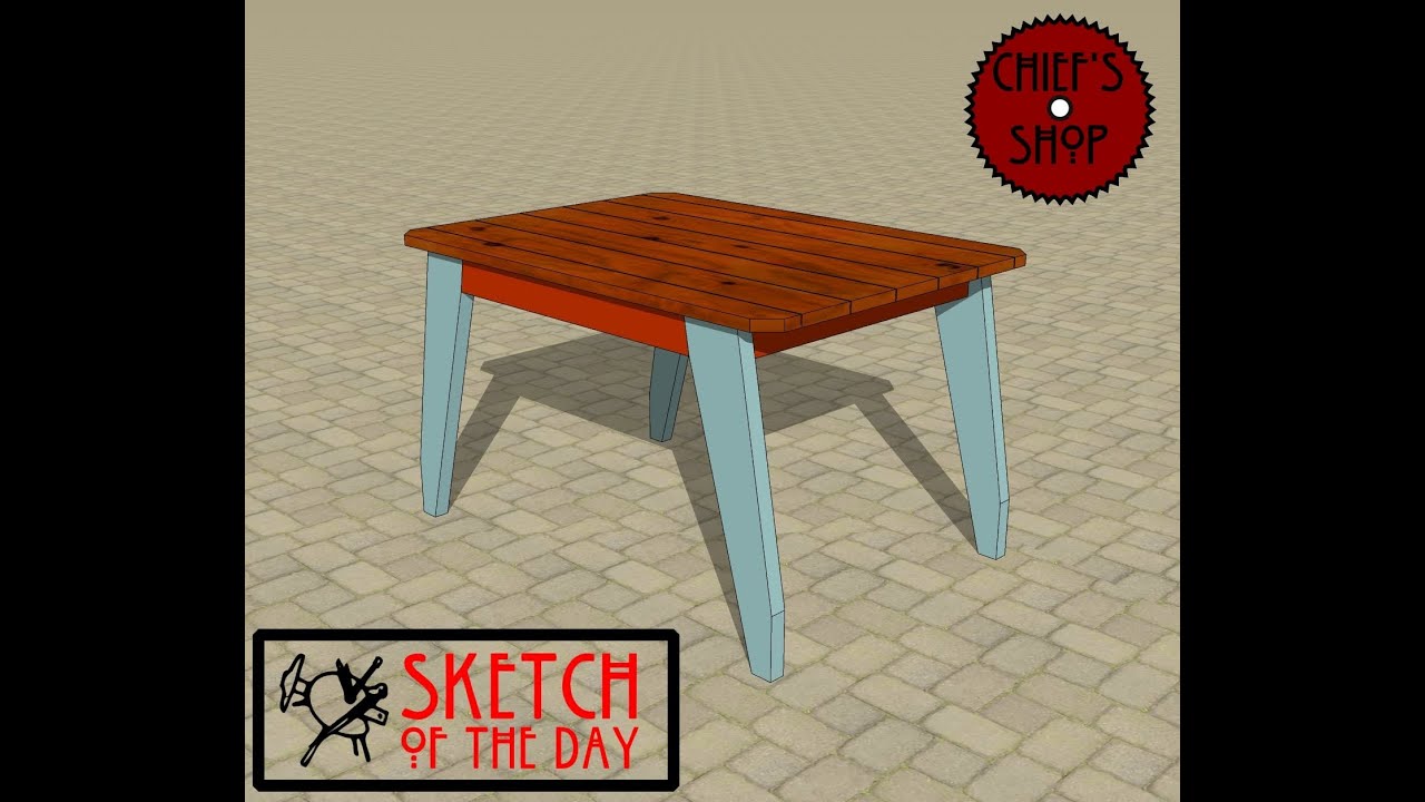 Chief's Shop Sketch of the Day: Patio Dining Table - YouTube