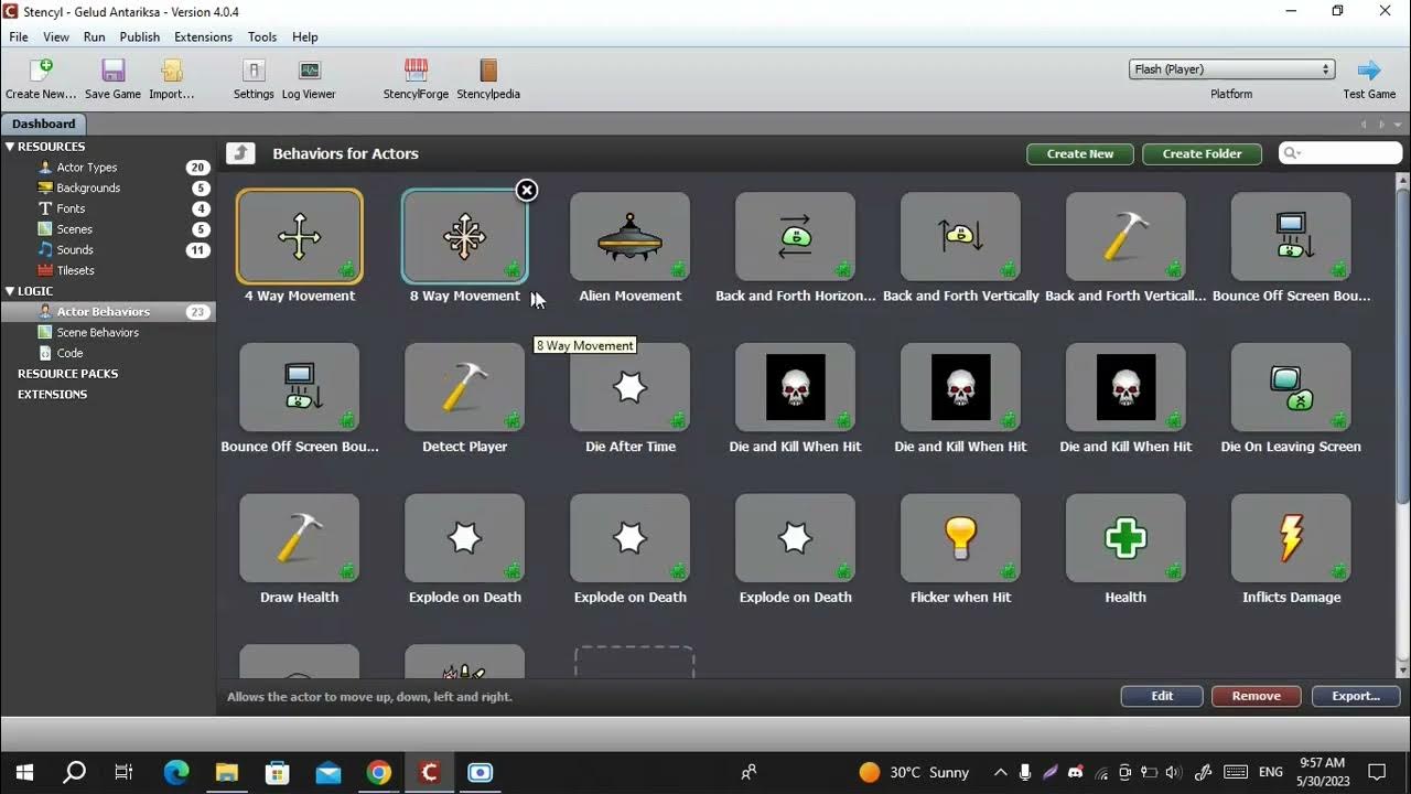 Cara membuat game menggunakan Stencyl | Tugas Informatika - YouTube