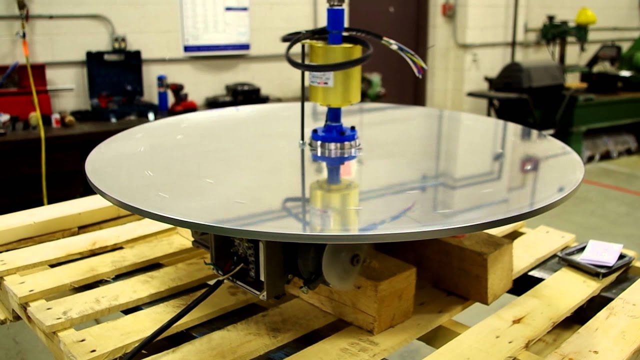Fixed rotary table w slip ring and custom dial plate - YouTube