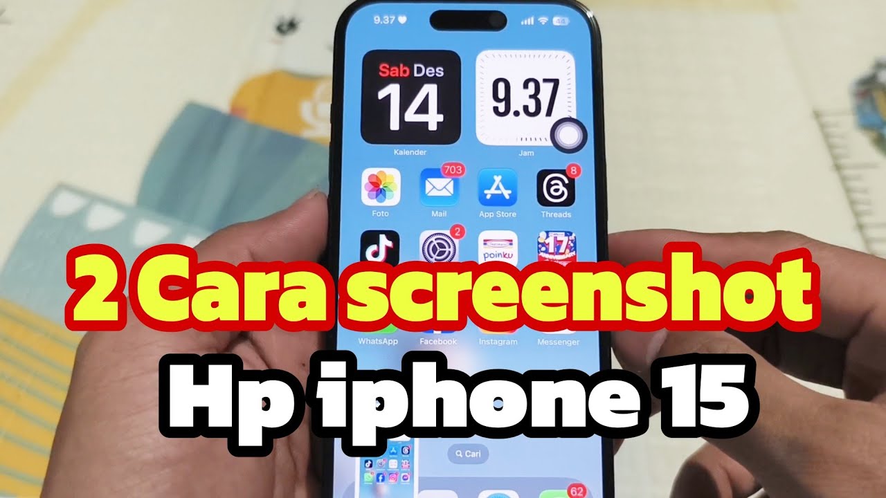 2 Cara screenshot hp Iphone 15 - YouTube