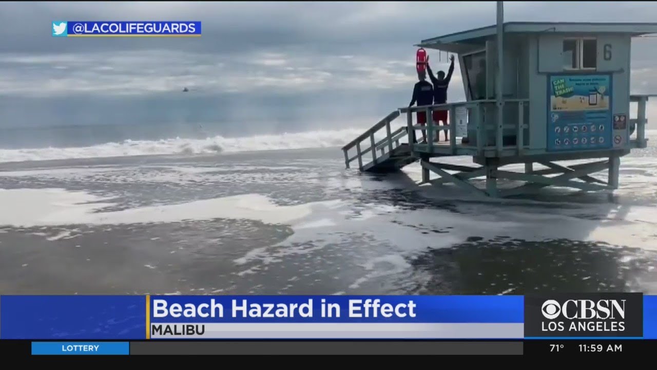 South Swell Prompts Beach Hazard Statement - YouTube