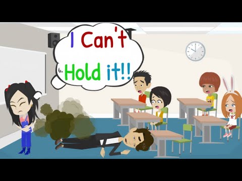 Mina Farts Too Much in Class!! - Animated Story - Mina English - Normal English - improve English