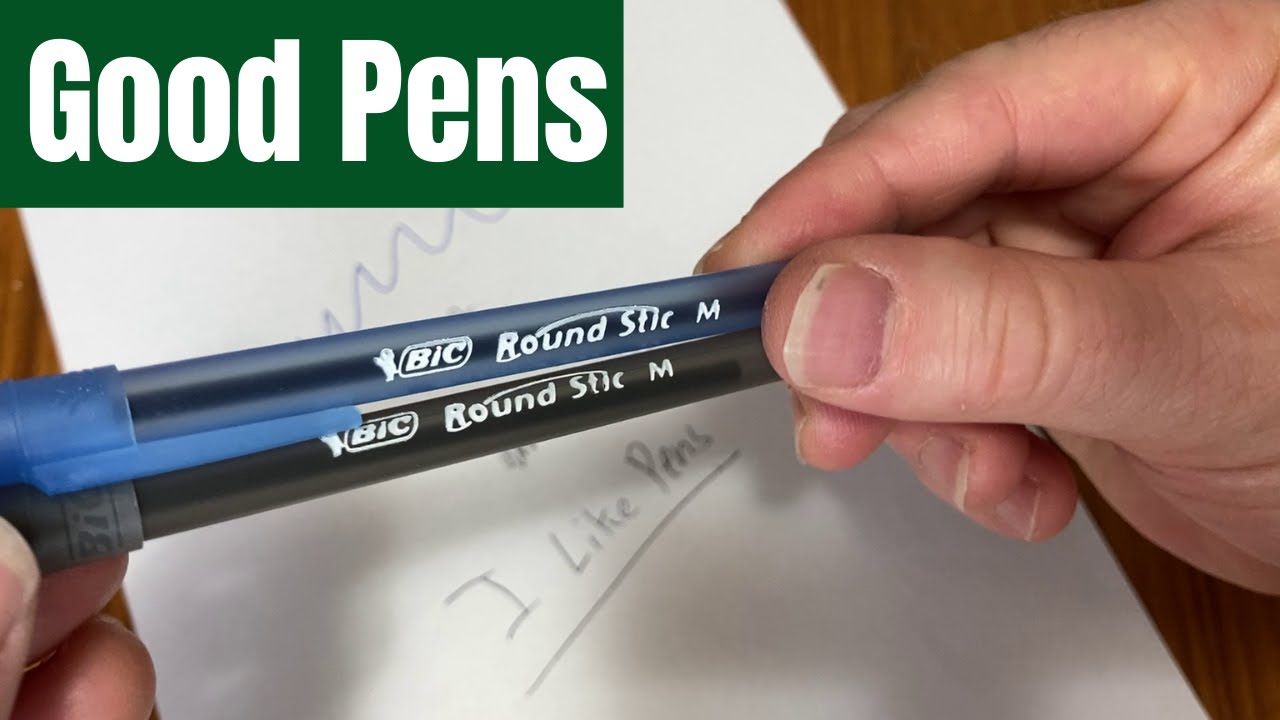 BIC Round Stick Medium Pens - YouTube