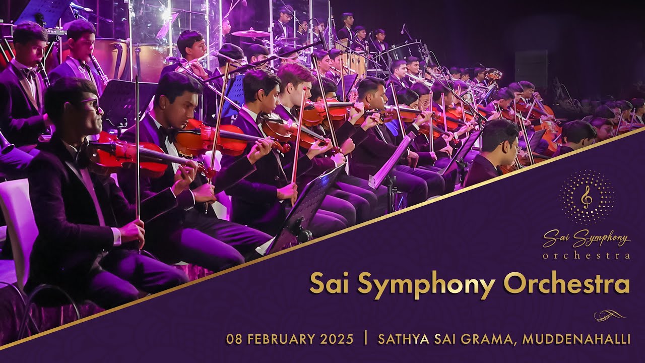 Sai Symphony Orchestra by Boys Students of SSSUHE & SSSLSG | Live | 08 ...