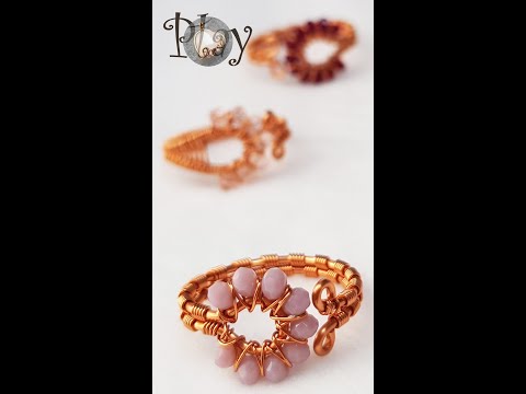 Play with wire | flower ring | Crystal | How to make | copper wire @Lan ...