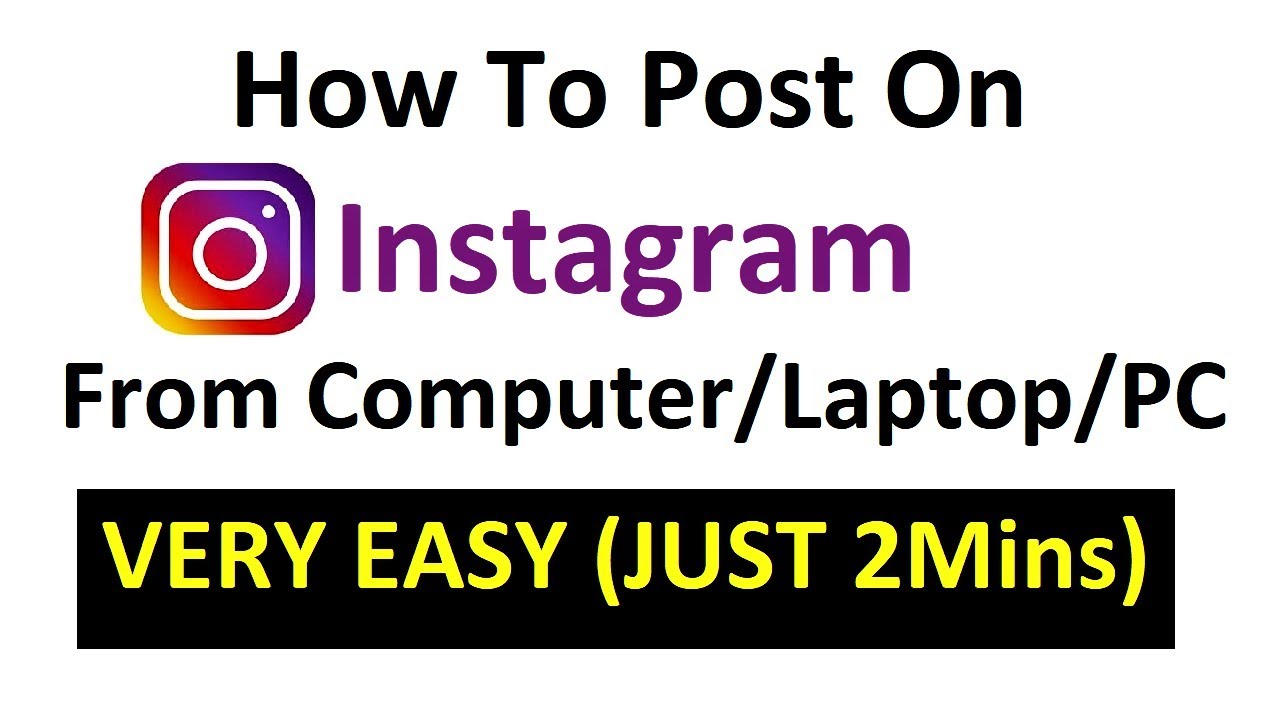 how to post on instagram from computer/PC 2020 (Instagram trick #1 ...