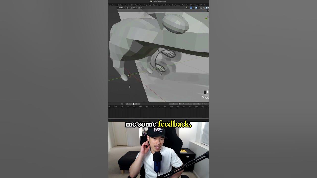 Optimize Blocking Out Time: Seek Viewer Feedback - 3d game character in Blender - 3.5 Raz the ...