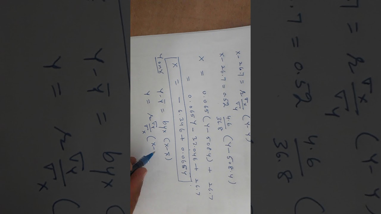 Regression equation by mean, standard deviation and correlation ...
