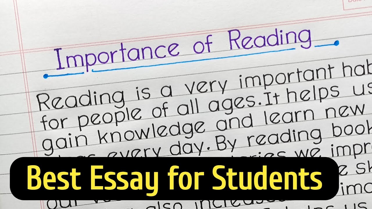 The Importance of Reading | Essay & Paragraph | Easy English for ...