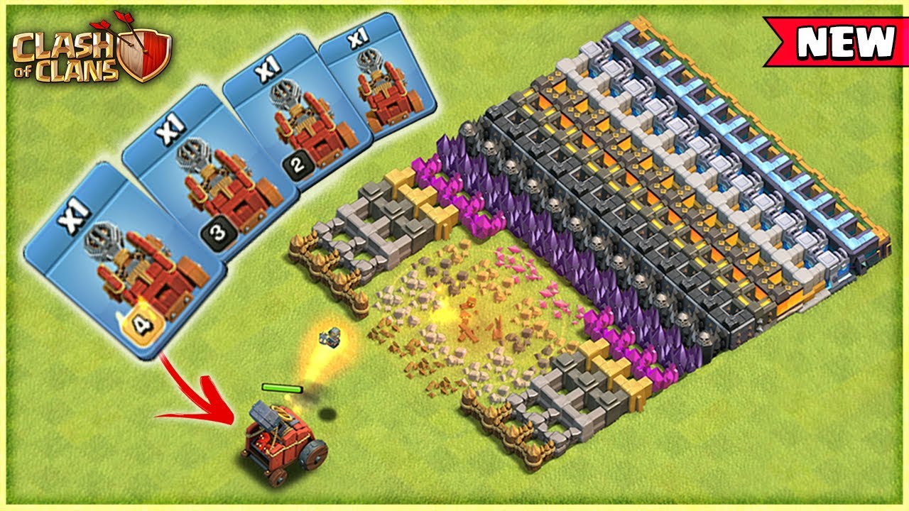 NEW FLAME FLINGER VS ALL LEVEL WALLS💥 CLASH OF CLANS!! - YouTube