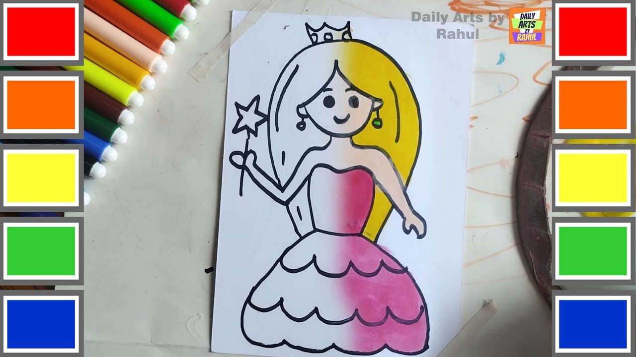 Baby Queen Drawing, Painting for Kids and Toddlers | Child Art | Draw ...