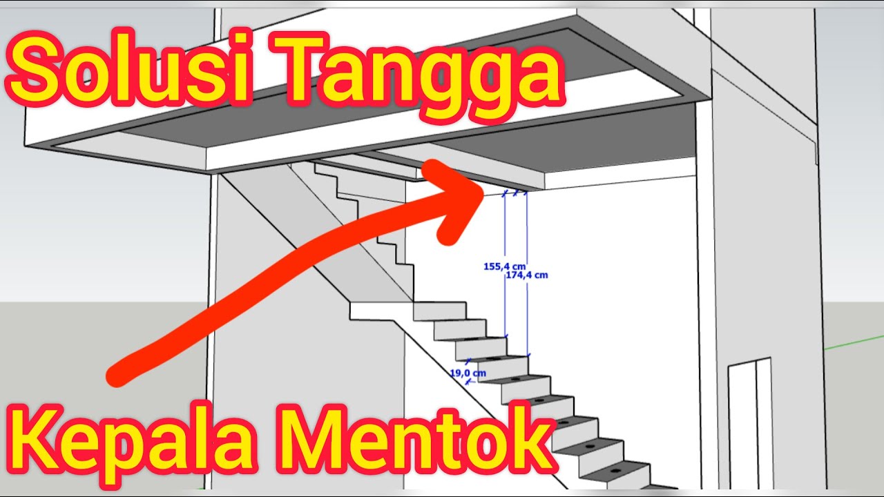 Tangga yang mentok kepala, solusi untuk void yang terlanjur di buat ...