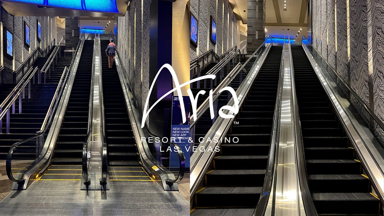 Schindler Double-File Promenade Escalator Set 1 - ARIA Resort & Casino ...