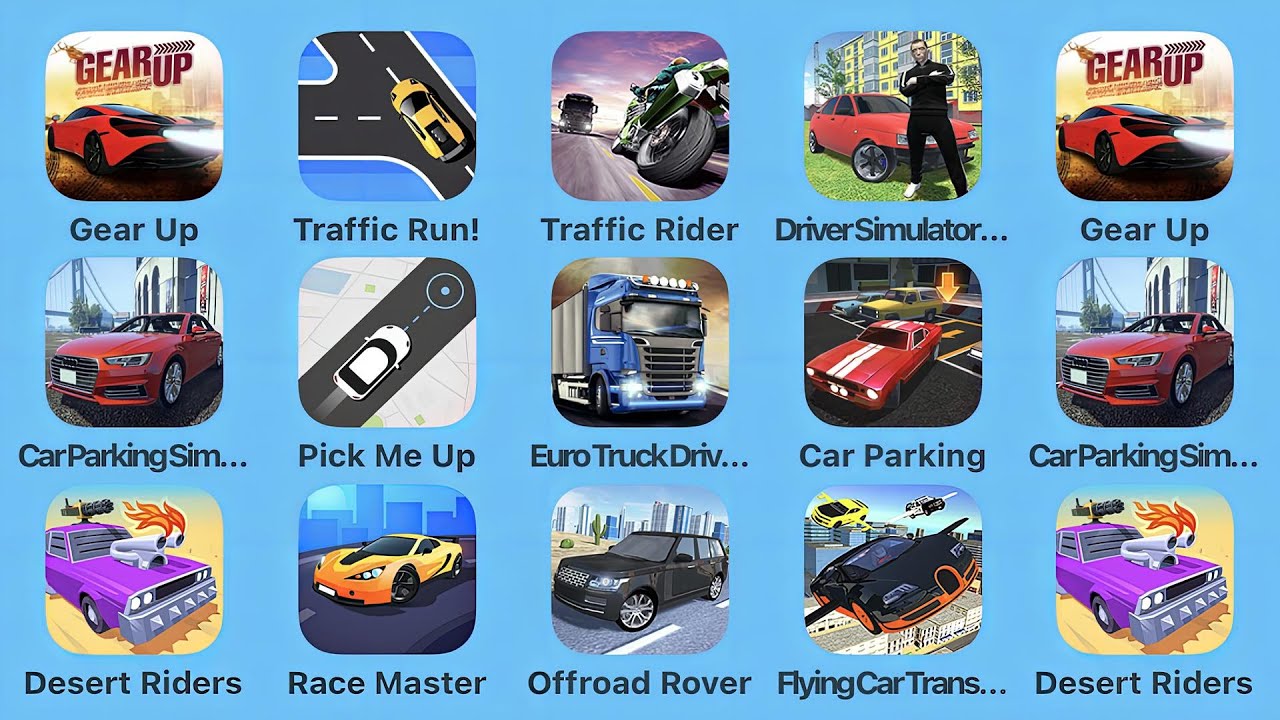 Gear Up, Traffic Run, Traffic Rider, Driving Game, Car Parking ...
