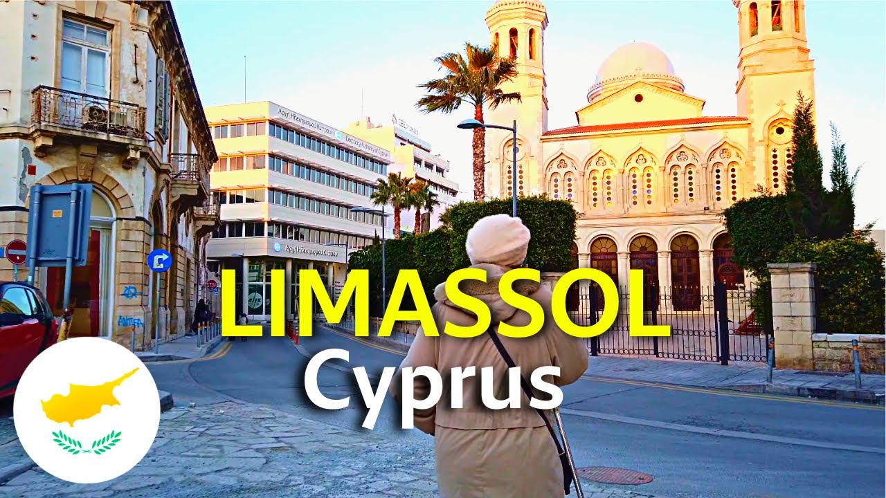 🇨🇾 Walking Tour In Limassol Cyprus Marina And Promenade Evening Streets Walk 4k 60fps Uhd
