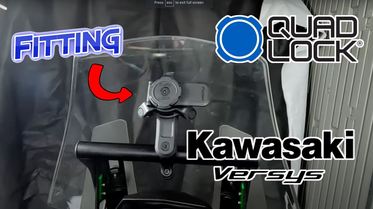 Fitting Quadlock Mount Motorcycle Mount To My Kawasaki Versys 650 - YouTube