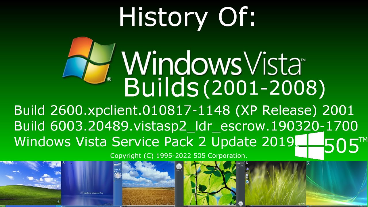 History of Windows Vista Builds (2001-2008) | Build 2600 to 6003 ...