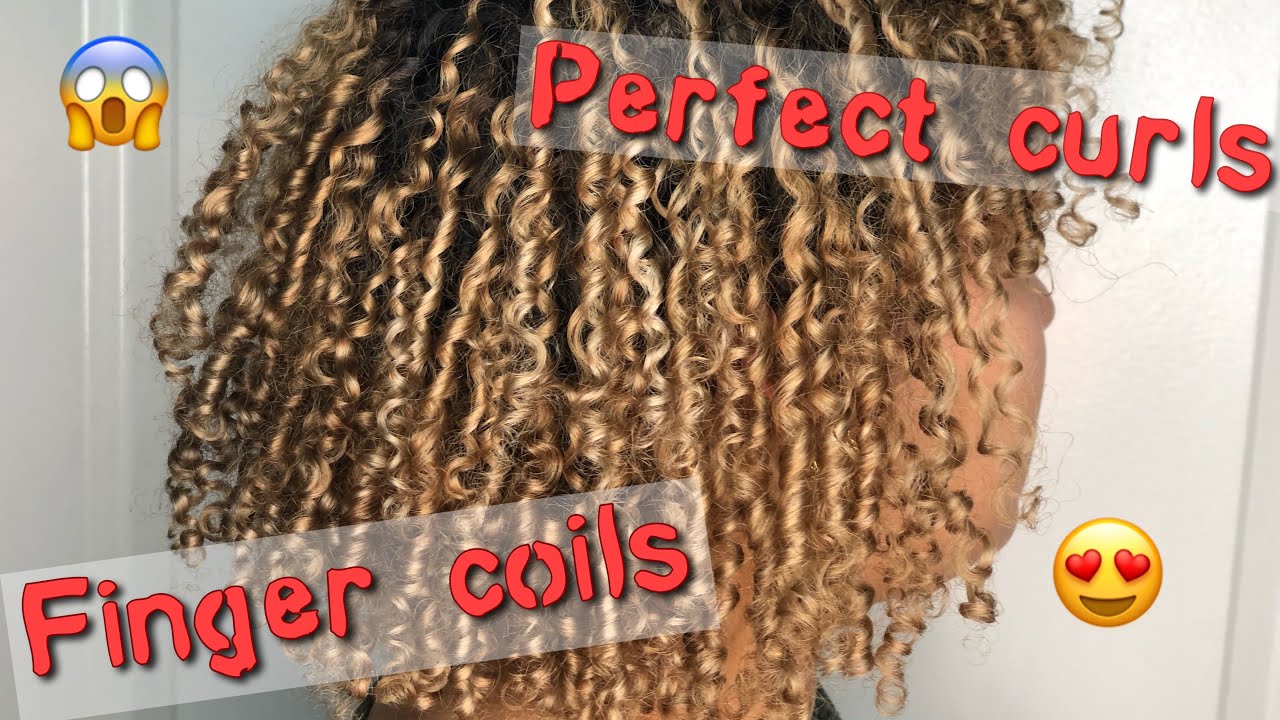 How to Finger Coil Natural Hair | Uniquelyselo - YouTube