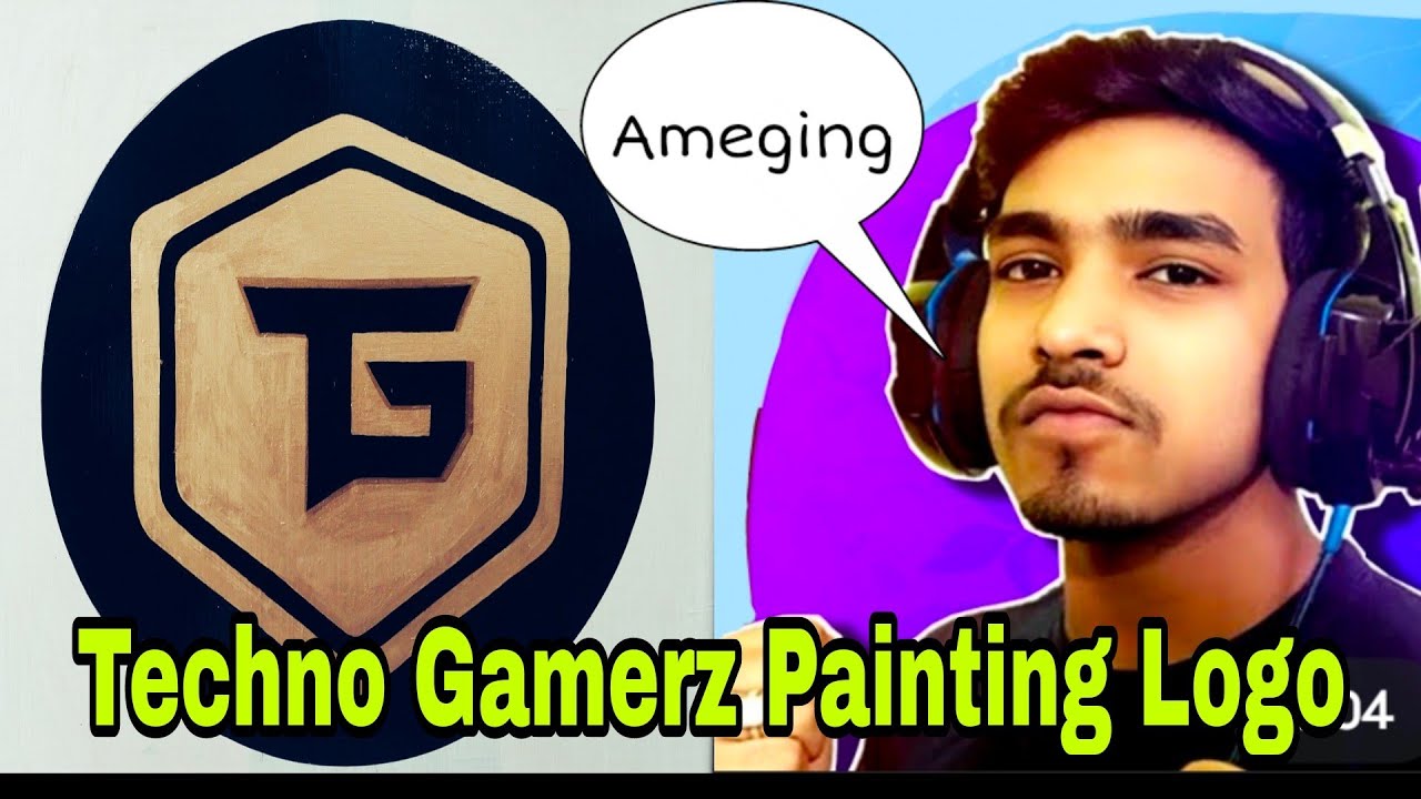 techno gamer logo made with paint || Techno gamerz || Manish Painter ...