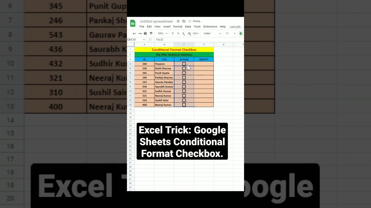 Excel Trick Google Sheets Conditional Format Checkbox YouTube Excel Trick Google Sheets Conditional Format Checkbox YouTube