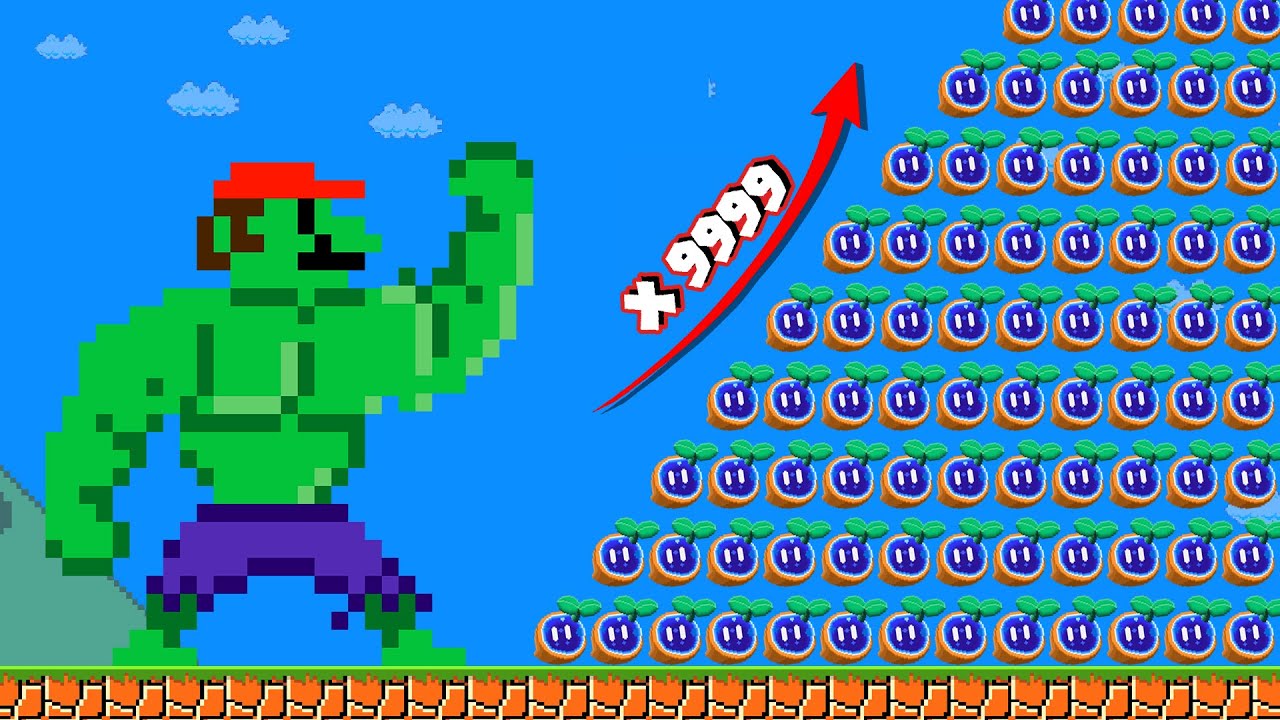 Super Mario bros, but Mario Collects 9999 Seeds Powerups Turn to ...