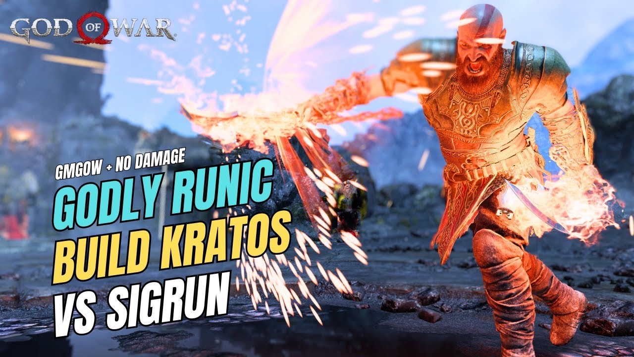 QUEEN SIGRUN - GODLY RUNIC BUILD - GMGOW + No Damage - God Of War - YouTube
