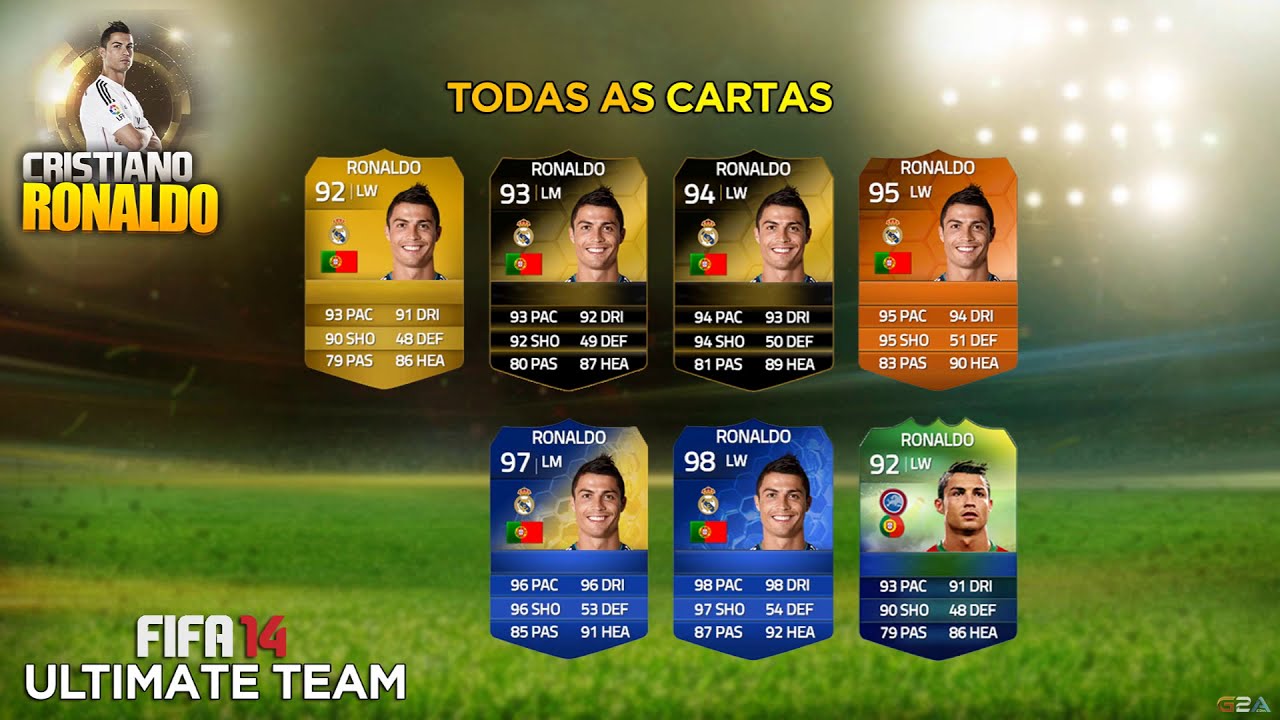 FIFA ULTIMATE TEAM - TODAS AS CARTAS DE CRISTIANO RONALDO - YouTube