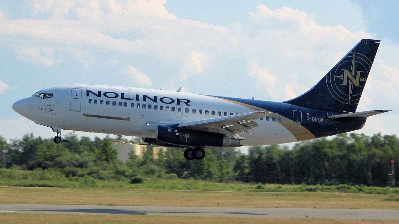 Nolinor Aviation - Boeing 737-2B6C(A) - Takeoff & Landing - YouTube