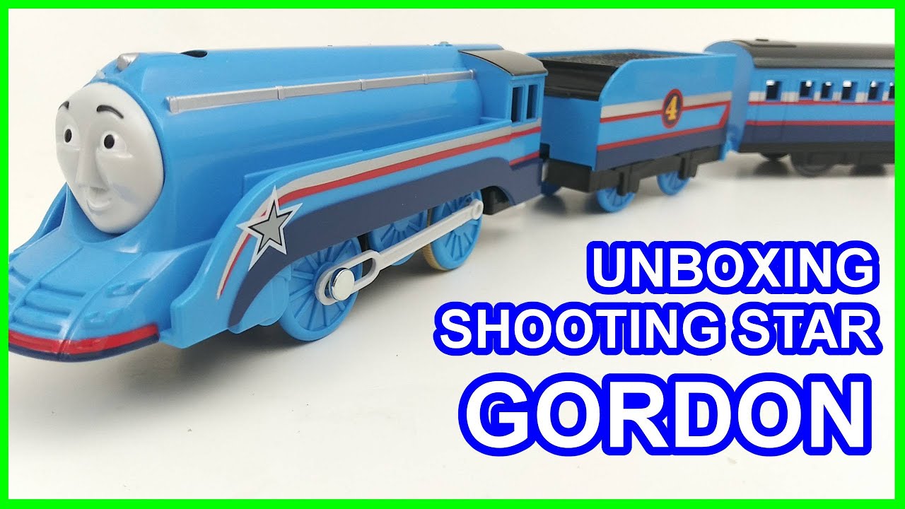 Thomas y sus amigos Trackmaster Plarail Unboxing Shooting Star Gordon ...