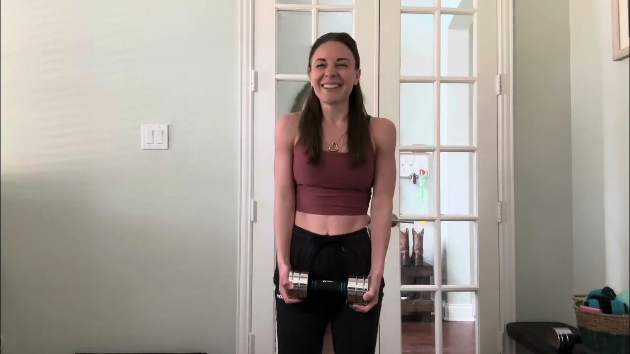 21 Day Arms & Abs Challenge | 10 Minute Standing Arms & Abs with Weights | At Home Workout - YouTube