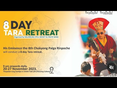 3rd Day Tara retreat by his eminence 8th chokyong palga Rinpoche ji in ...