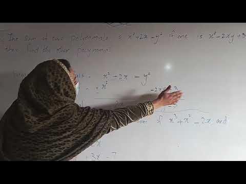 LEARN MATH @ADIGHSD: GIVEN SUM OF TWO POLYNOMIALS FIND THE OTHER-Class8 ...