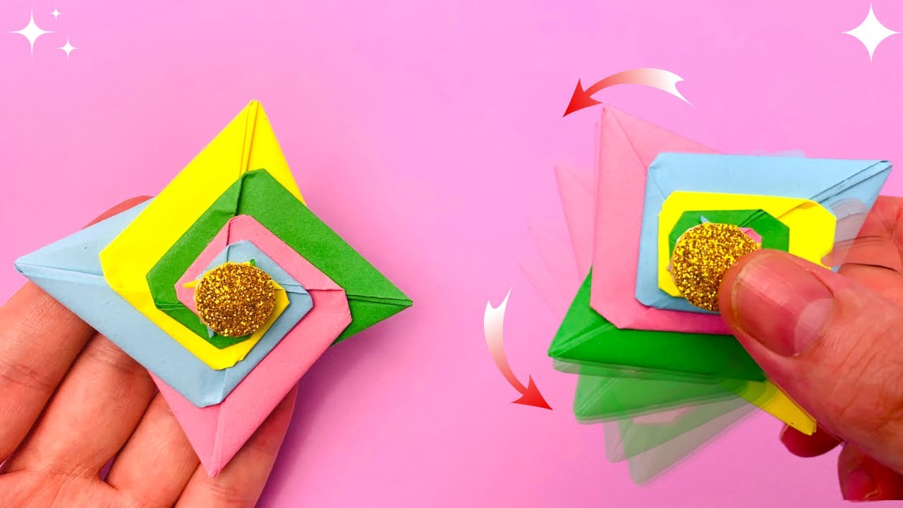 Origami Kağıttan Stres Çarkı Yapımı | Stres Çarkı Nasıl Yapılır ...