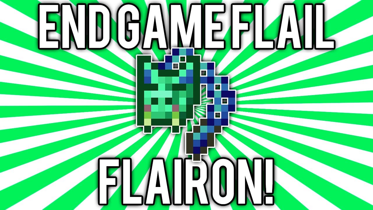 Terraria 1.2.4: Flairon (NEW End Game Flail) @demizegg - YouTube
