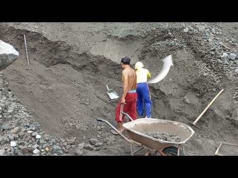 Sand Filtering Process And Unloading The Sand Into The Second Truck ...