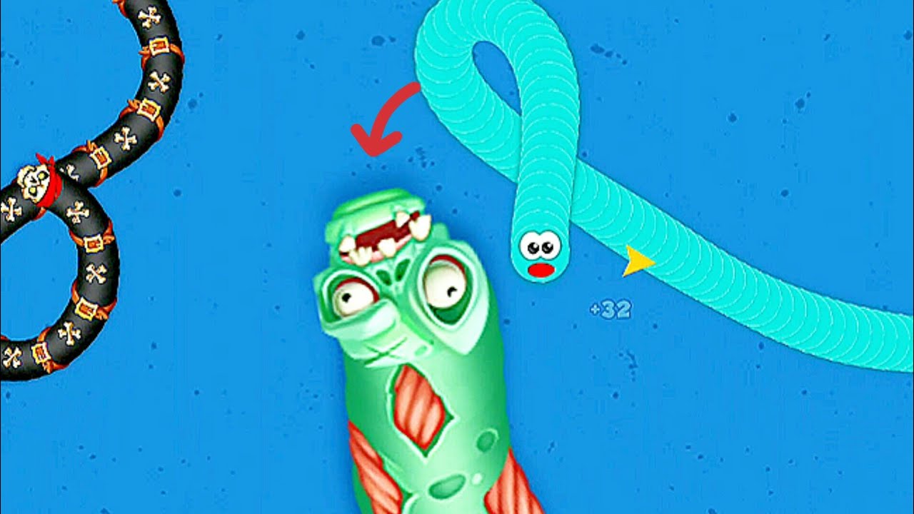WORMS ZONE.lo GlAMT SLlTHER SNAKE 2024 Gpic worms zone 🐍 Best Gameplay ...