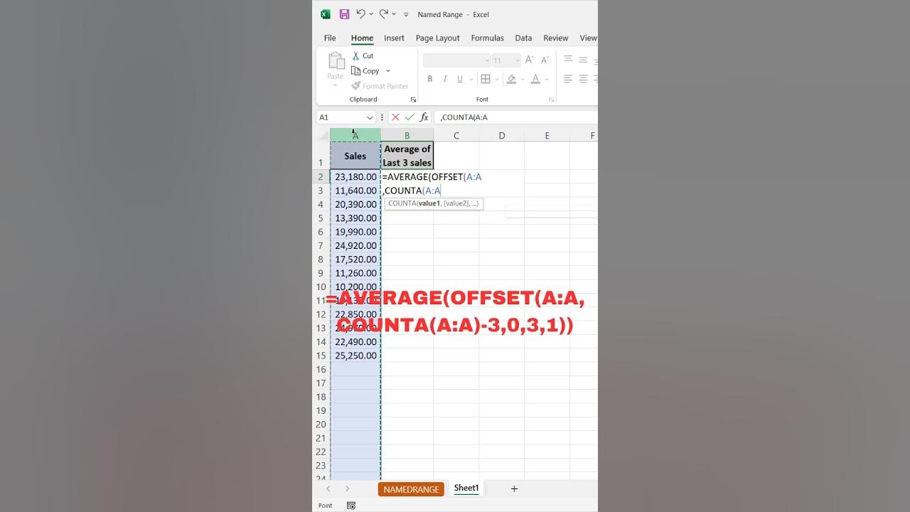 Dynamic Average Calculation in Excel II #exceledhub #exceltutorialinhindi # ...