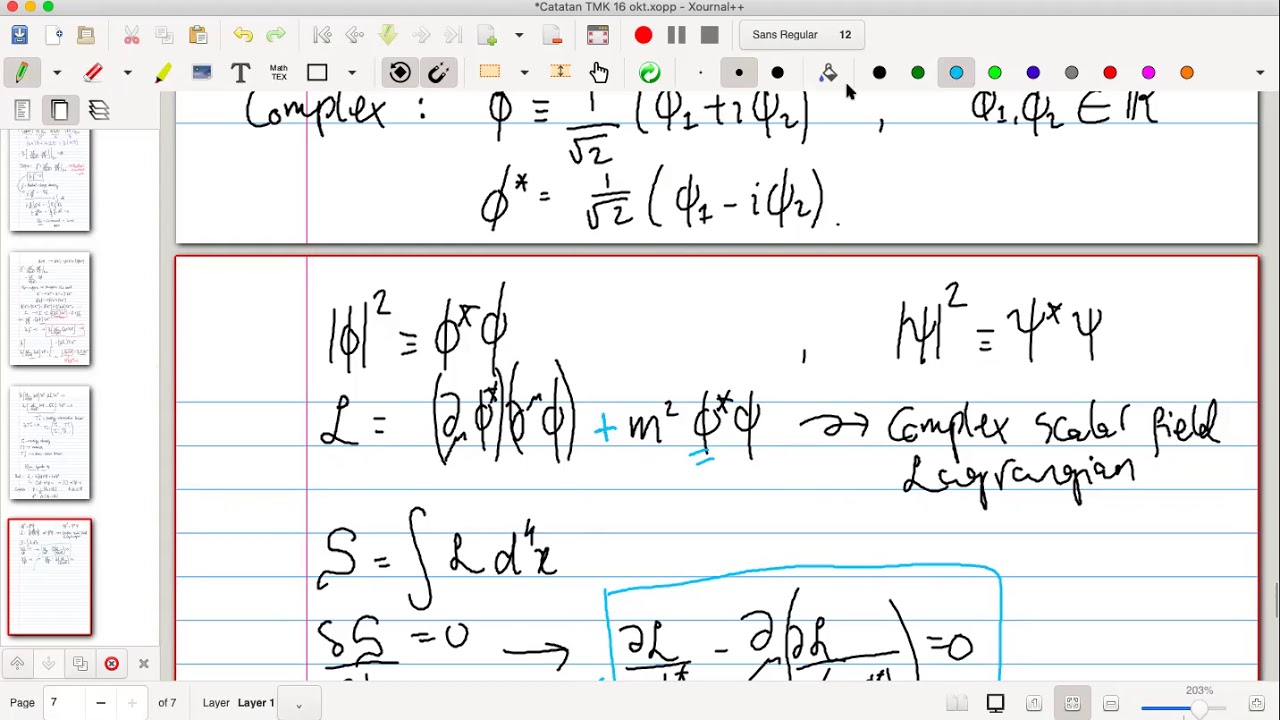 Classical Field Theory part 13: complex scalar field, and Maxwell ...