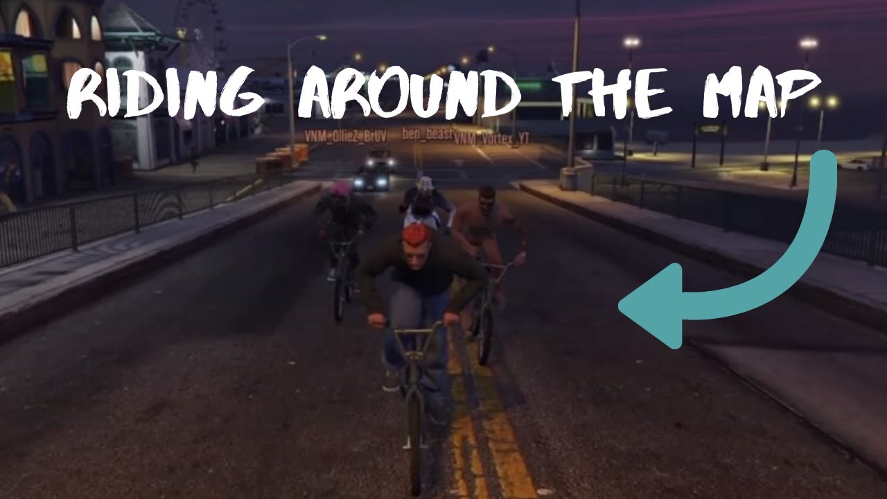 Riding bikes around the whole map | GTA V #10 - YouTube