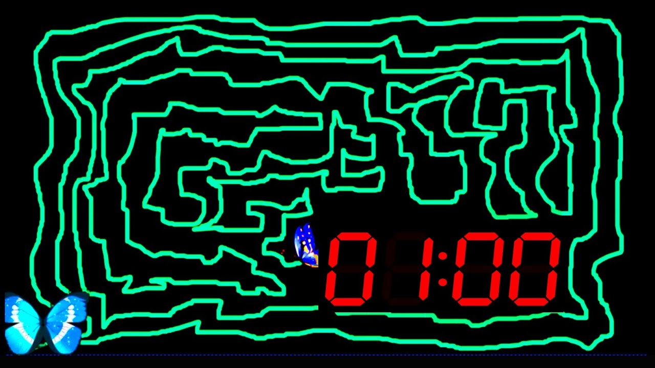 Butterfly flying timer 1 minute Countdown - YouTube