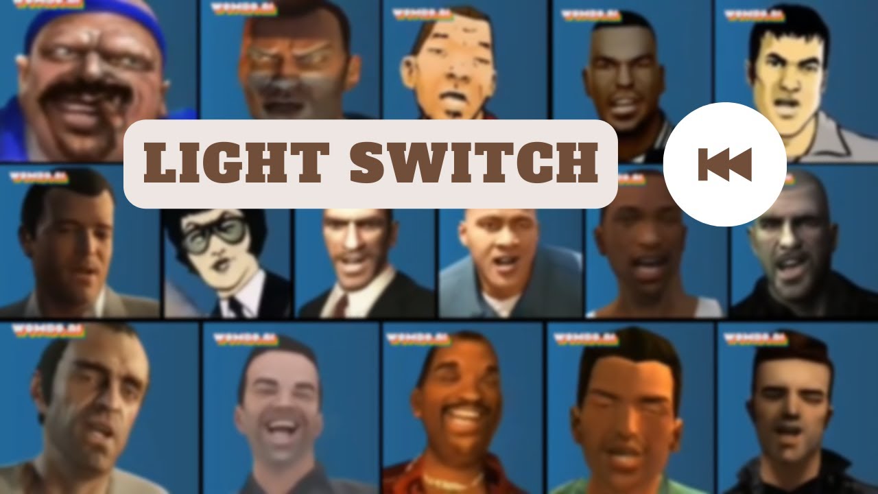 Every GTA Protagonist Singing Light Switch (REVERSE) - YouTube