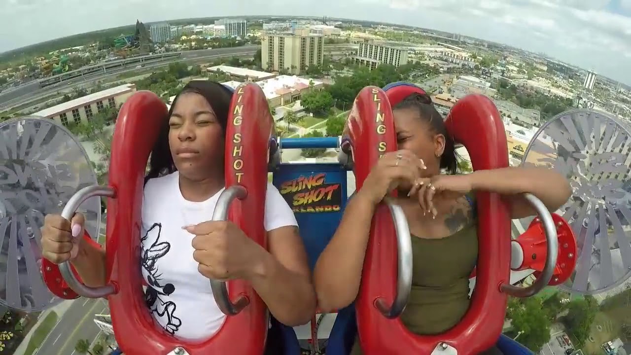 MUST WATCH! 2 Girls Freak Out on Slingshot Ride - YouTube