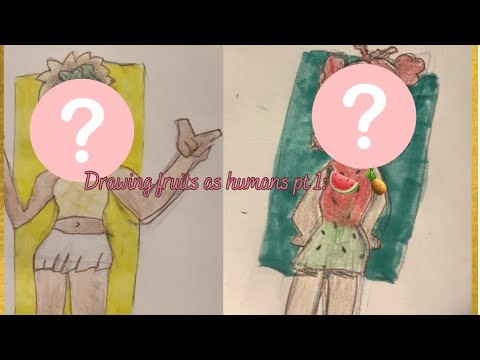 Drawing fruits as humans 🍍🍉 - YouTube