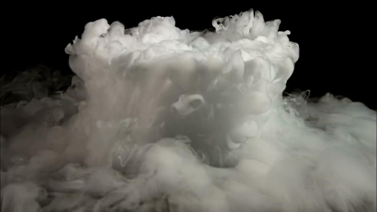 dry ice smoke in hot water - YouTube