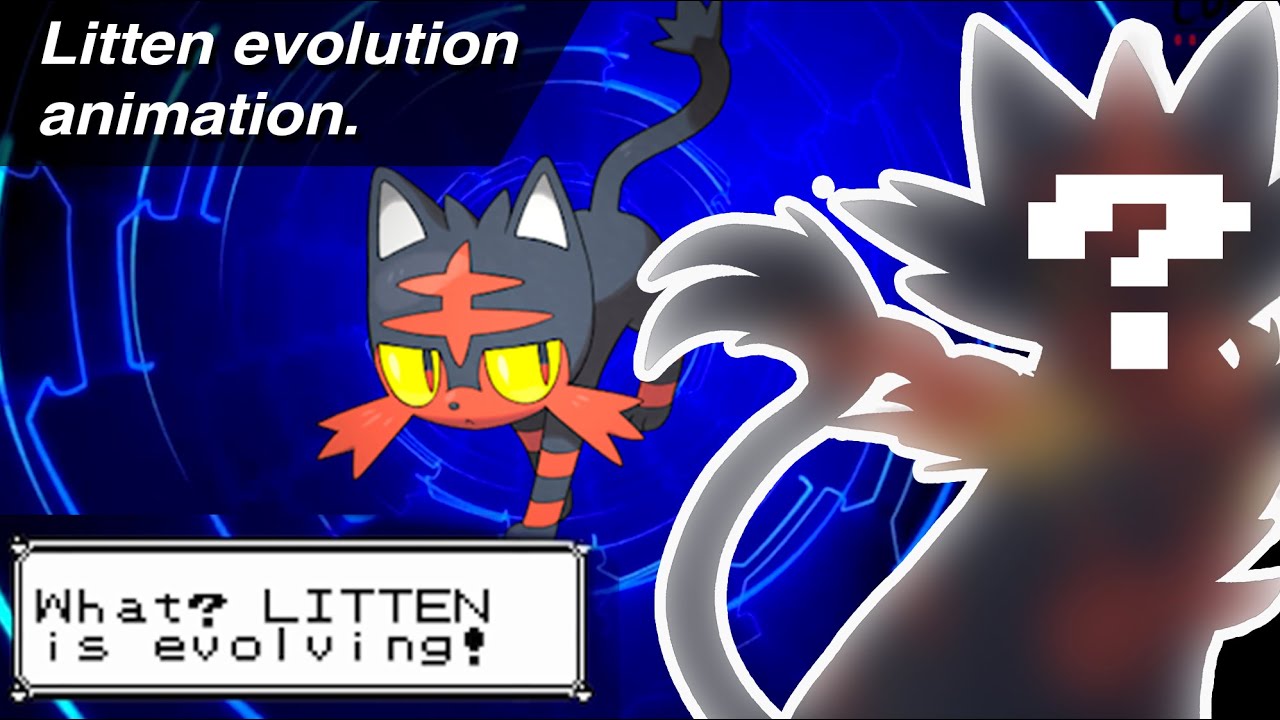 Litten evolution animation Pokemon sun and moon Ken Sugimori style ...
