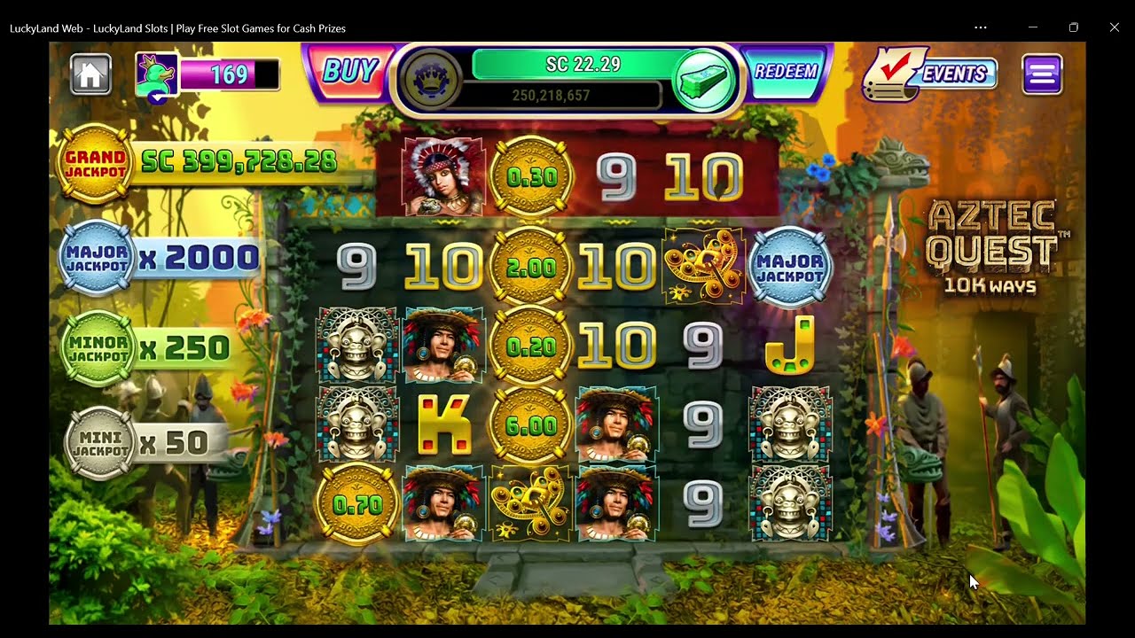 I Hit the Major Jackpot Playing LuckyLand Aztec Quest Slot Machine ...